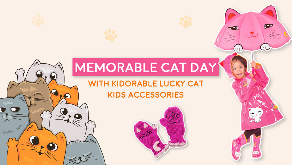 Memorable Cat Day With Lucky Cat Kids Accessories - Kidorable | Kidorable