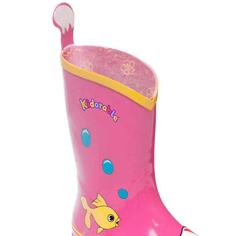 Kids Quality Lucky Cat Flower Rain Boots in Lincolnwood USA - Kidorable ...