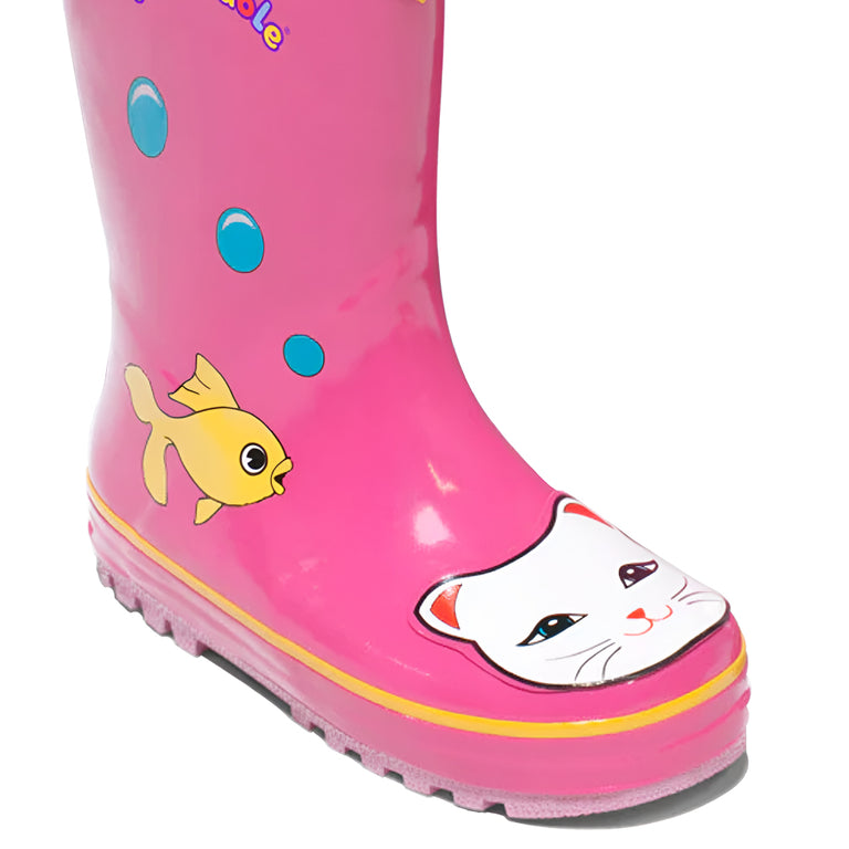 Kids Quality Lucky Cat Flower Rain Boots in Lincolnwood USA - Kidorable ...