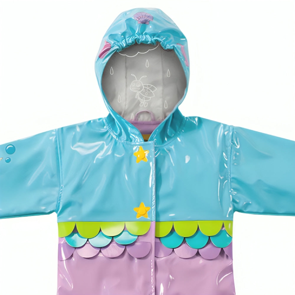 Mermaid Kids Waterproof Rain Coats in Lincolnwood, IL-Kidorable | Kidorable